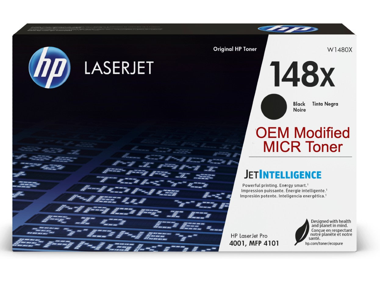 HP 148X W1480X OEM Modified MICR Toner Cartridge (High Yield) - MICR ...
