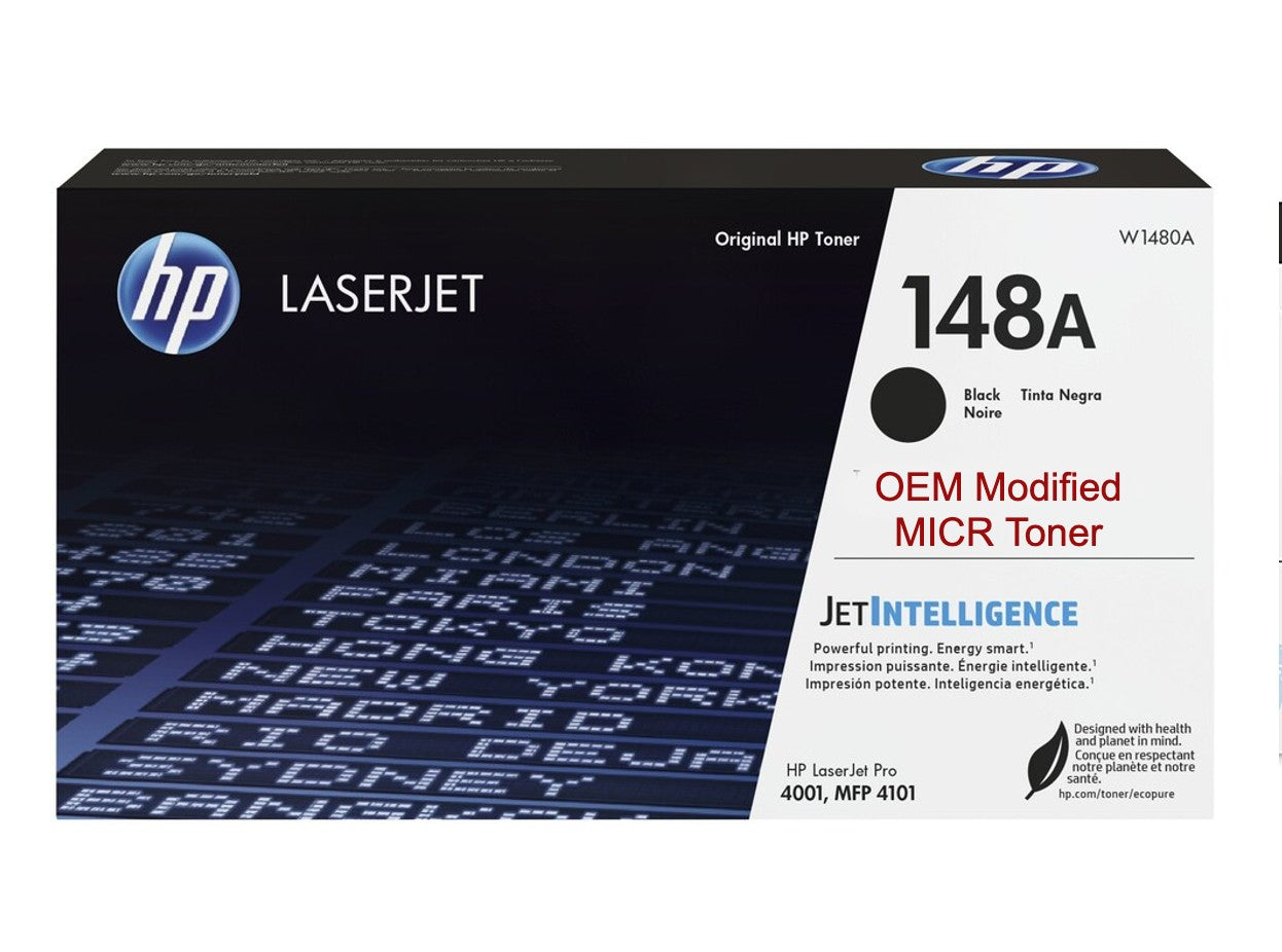 HP 148A W1480A OEM Modified MICR Toner Cartridge - MICR Toner Intl