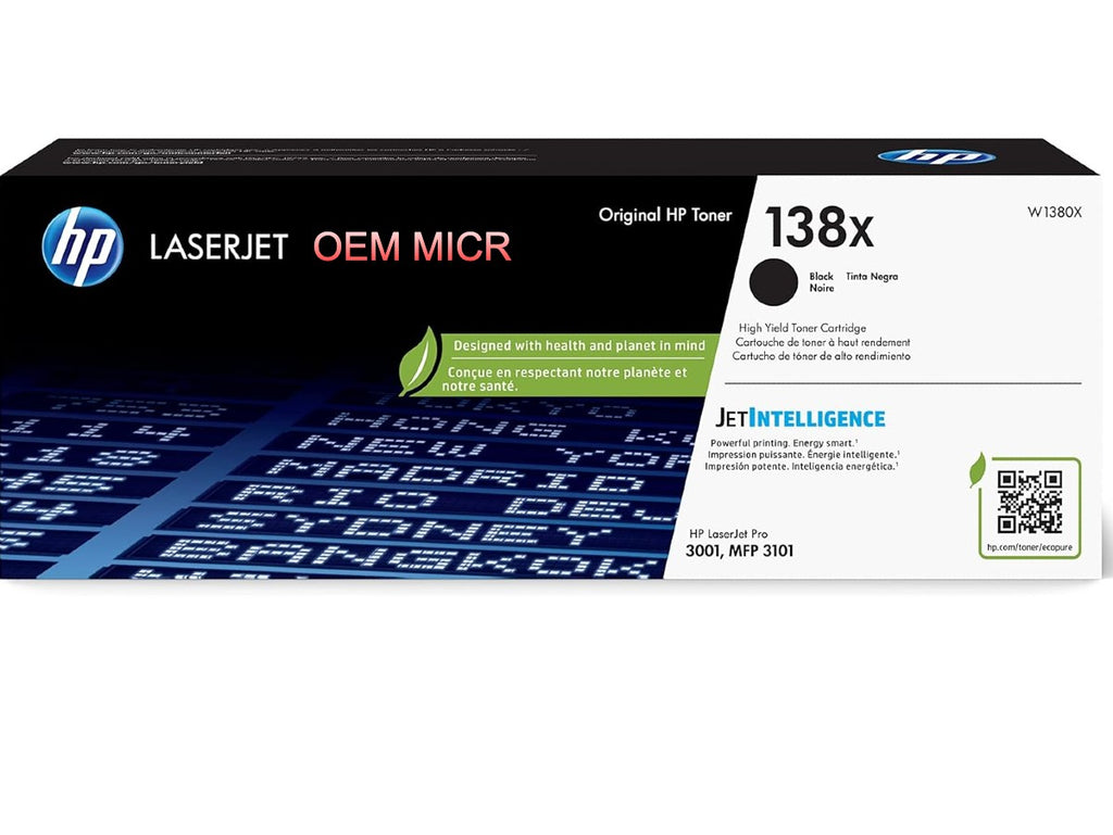 HP 138X OEM Modified W1380X MICR Cartridge (High Yield, 2-Pack) – MICR ...