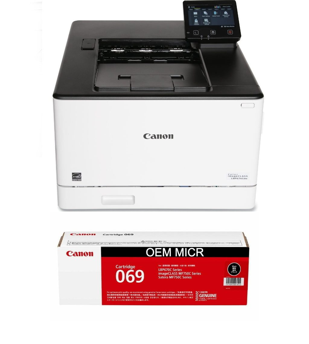 Canon ImageCLASS LBP674Cdw Color Check Printer with OEM Modified 069 M ...