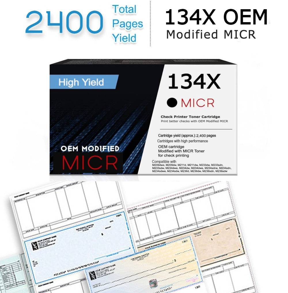 HP 134X W1340X OEM Modified MICR Toner Cartridge (High Yield) – MICR ...