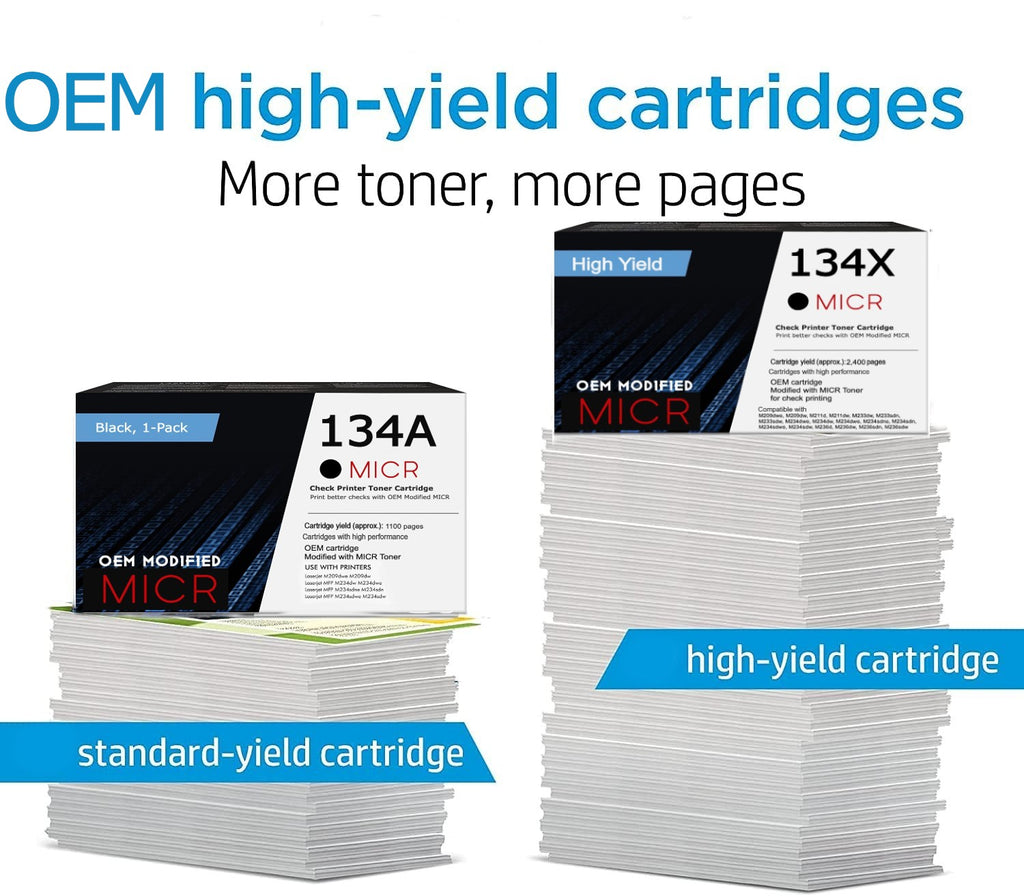 HP 134X W1340X OEM Modified MICR Toner Cartridge (High Yield) – MICR ...