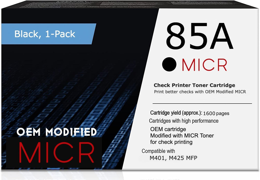HP 85A OEM Modified CE285A MICR Toner Cartridge – MICR Toner Intl