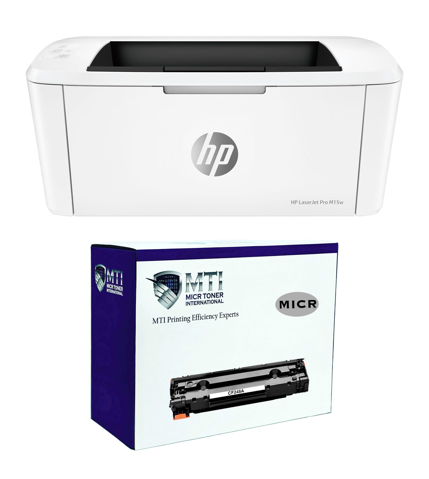 HP M15w LaserJet Pro Printer and 1 CF248A MTI MICR Cartridge - MICR ...